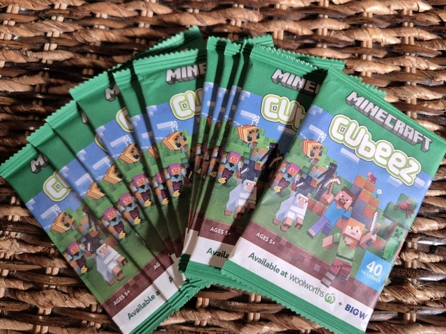 12 X 2025 Woolworths Minecraft Cubeez New And Sealed Packets $10.99 ...
