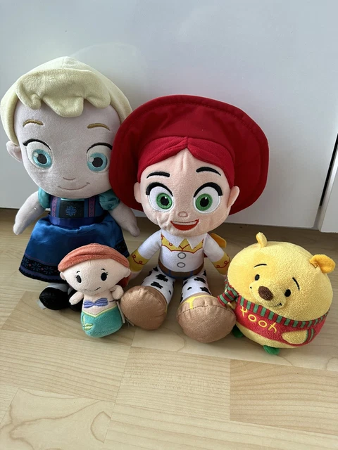 DISNEY BUNDLE X4 Soft Toy Plush Toy Story Jessie Elsa Frozen Pooh Bear ...