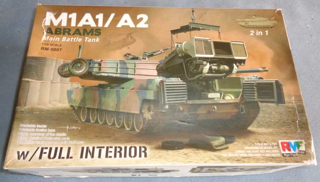 RYE FIELD M1A1/ A2 Abrahms Main Battle Tank 2-in-1 Model Kit #RM-5007 1 ...