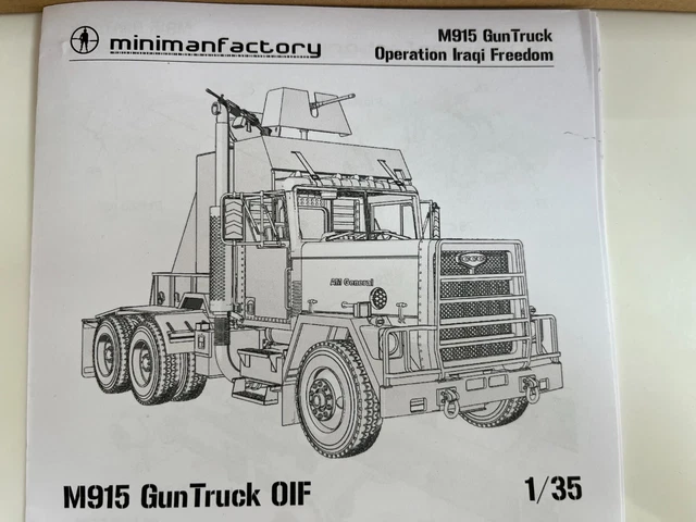 1/35 MINIMAN FACTORY : M915 Gun Truck Oif EUR 70,00 - PicClick FR