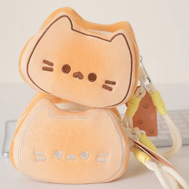 CUTE BUTTER CAT Toast Design Plush Toy Storage Bag For Kids And ...