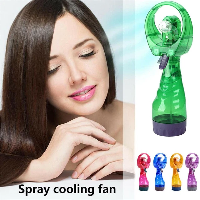 COOLING DESK AIR Misting Water Spray Fan Hand Held Battery Power Spray ...