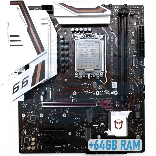 CARTE MÈRE M-ATX B760M 64GB RAM DDR5 Intel Core I7 12 13 Gen Gaming ...