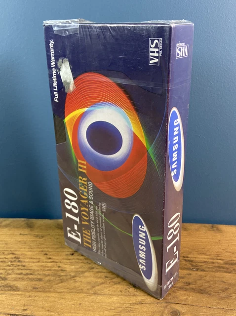SAMSUNG BLANK VHS Video Tape E-180 The Voyager III (3) New Sealed ...