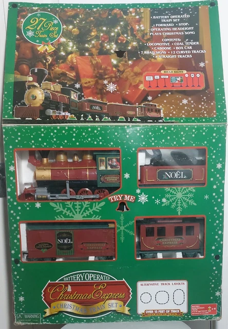 EZTEC CHRISTMAS EXPRESS - Large 27 Piece Train Set w Sounds & Light ...