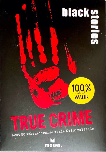 BLACK STORIES TRUE Crime Moses Party Game Card Game Riddler Guessing ...