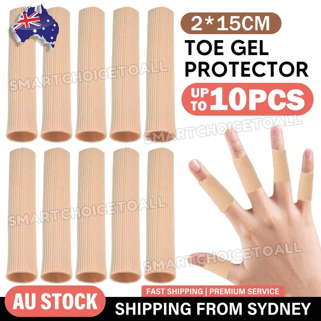 SILICONE TOE SLEEVE Gel Toe Cap Cover Protector Finger Tube Corn Pain ...