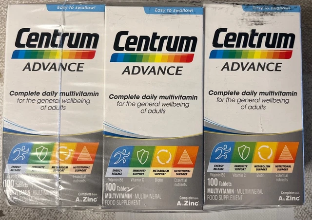 CENTRUM ADVANCE COMPLETE Pack Of 3 (100X3) 300 Tablets £28.99 - PicClick UK