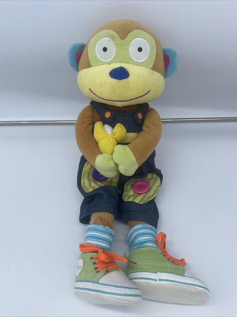 ALEX LITTLE HANDS Monkey Learn to Dress Teaching Toy Stuffed Plush Doll ...