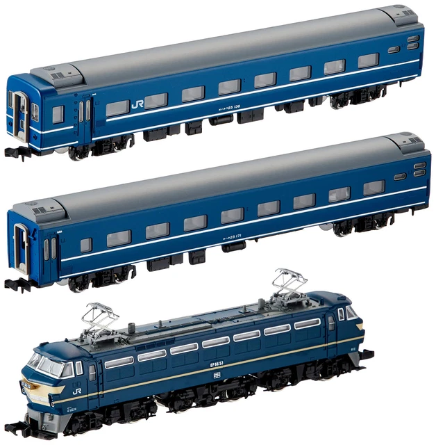 TOMIX N GAUGE EF66 Blue Train Set 3 Cars 92332 Railway Model Passenger ...