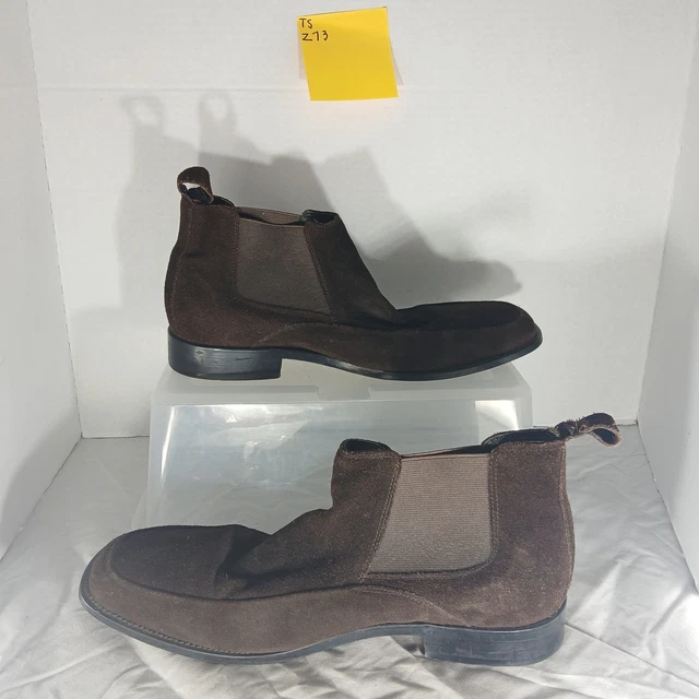 CONRAD MENS BROWN Suede Chelsea Boots Square Toe Size 10.5 £22.31 ...