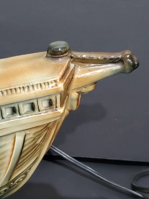 VINTAGE NAUTICAL CERAMIC Sailing Ship Boat Galleon Art Deco Tv Lamp ...