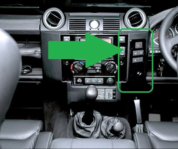 AUXILIARY SWITCH PANEL Land Rover Defender Dash Console Gauge Dial SVX ...