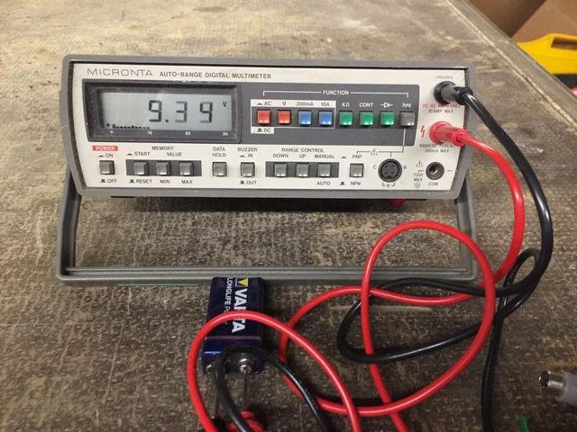 MICRONTA AUTO-RANGE DIGITAL bench multimeter used with test leads £58. ...