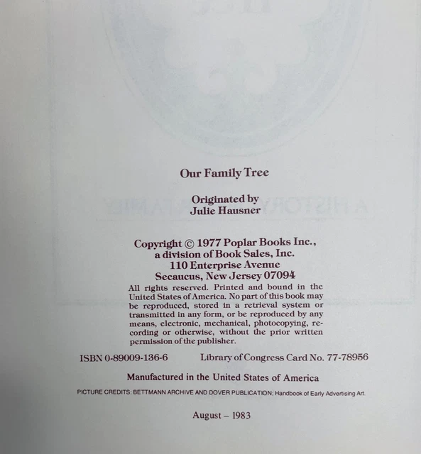 OUR FAMILY TREE Wheeler/Reed Families GENEALOGY BOOK 1983 RARE - NEW ...