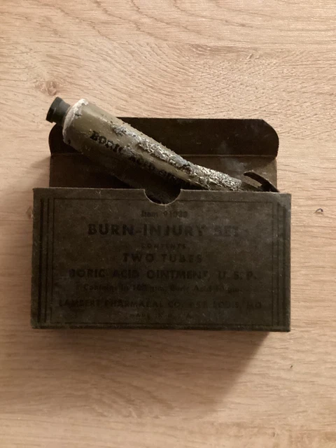 TRES RARE US Ww2 Burn Injury Set Lambert Pharmacal Original - Medic Dpt ...