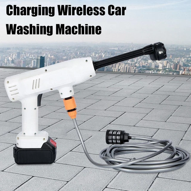 WIRELESS RECHARGEABLE CAR High Pressure Washer Portable Jet Cleaning ...