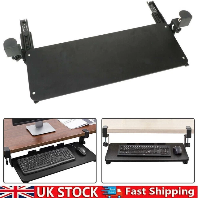 UNDERDESK KEYBOARD TRAY Drawer Pull Out Office Table Computer Under ...