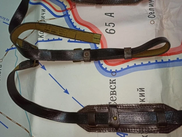 ORIGINAL USSR SOVIET Russian Army Uniform Chest Rig Belt Suspenders ...