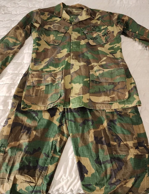 Usmc Marine Corps 1969 Camouflage Uniform Vietnam War Era Medium Long