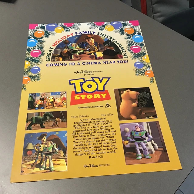 RARE ORIGINAL AUSTRALIAN Movie Lobby Card Poster Toy Story Preview $55. ...