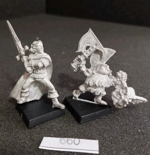 WARHAMMER FANTASY DWARF Gotrek Gurnisson Felix Jaegar Rare metal GW ...