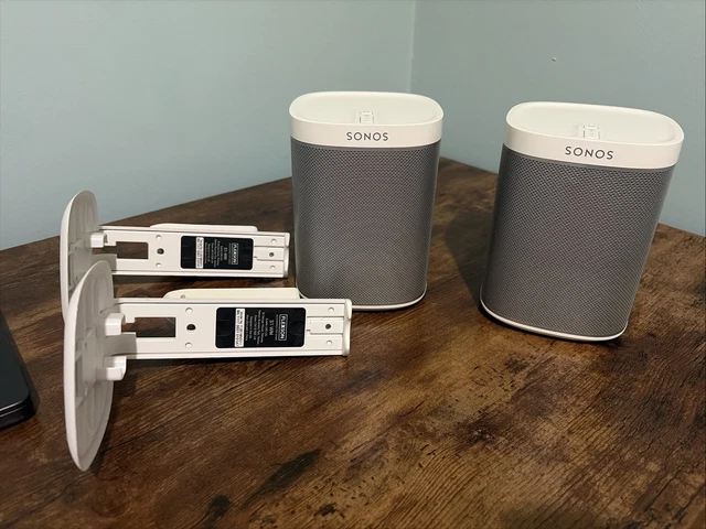 PAIR OF SONOS Play:1 Speakers With Walk Mounts £42.09 - PicClick UK