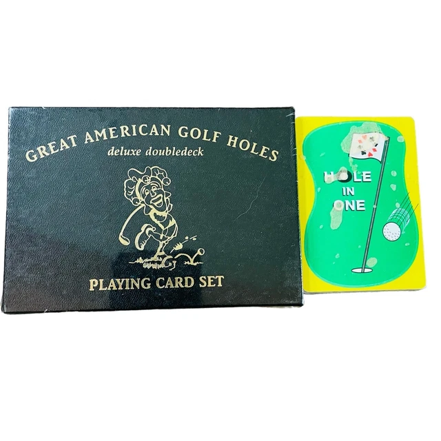 GOLF PLAYING CARD Set Hole in One Great American Golf Holes Double deck ...