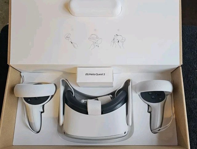OCULUS META QUEST 2 128GB All-In-One VR Headset & Controllers Hardly ...