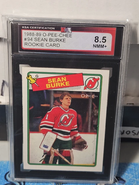 88-89 O-PEE-CHEE SEAN Burke Rookie KSA 8.5 🚨🚨🚨 New Jersey Devils $54.99 ...