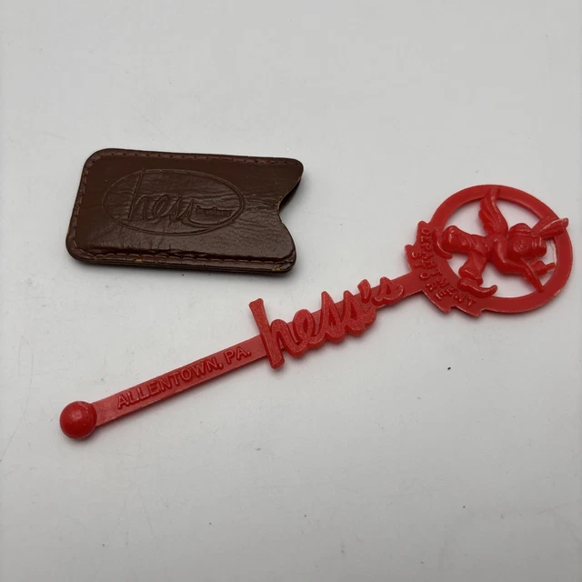 HESS'S DEPARTMENT STORE Allentown PA Swizzle Stick + Charga Plate ...