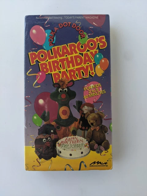 NEW SEALED POLKA Dot Door: Polkaroo's Birthday Party! VHS, 1990 RARE ...
