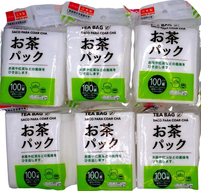 DAISO TEA FILTER Bags 100Pcs × 6 Pack | 600 Disposable Non-Woven Tea ...