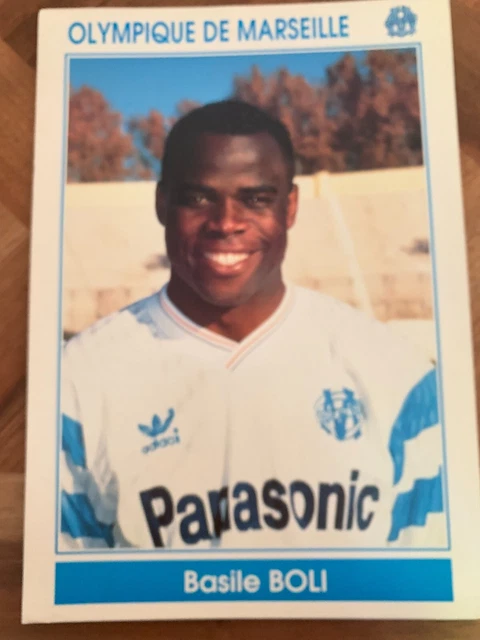 RARE FORMAT A4 Carte Cp Photo Basile Boli Om Olympique Marseille 1993 ...