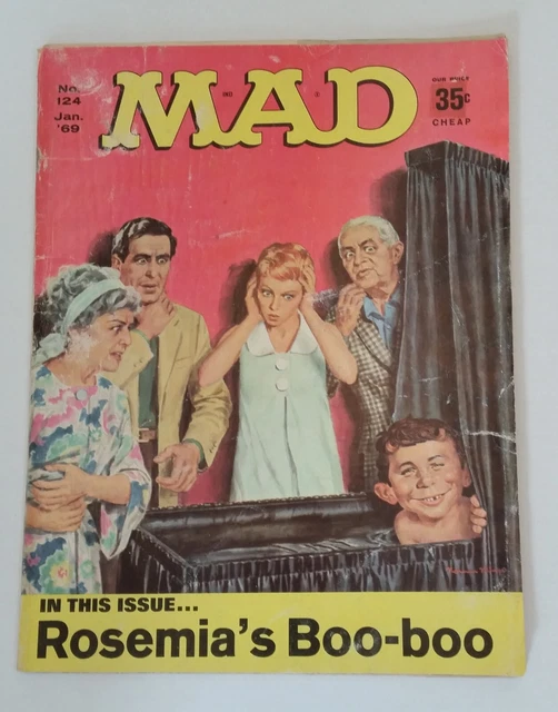 MAD MAGAZINE JAN 1969 #124 Rosemary's Baby cover. Fair cond Vintage ...