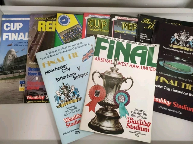 F.A. CUP PROGRAMME-BUNDLE 1980's £15.00 - PicClick UK