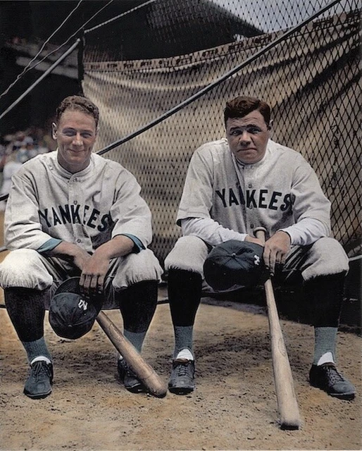 LOU GEHRIG/BABE RUTH au Cleveland's League Park, 1927 EUR 38,64 ...