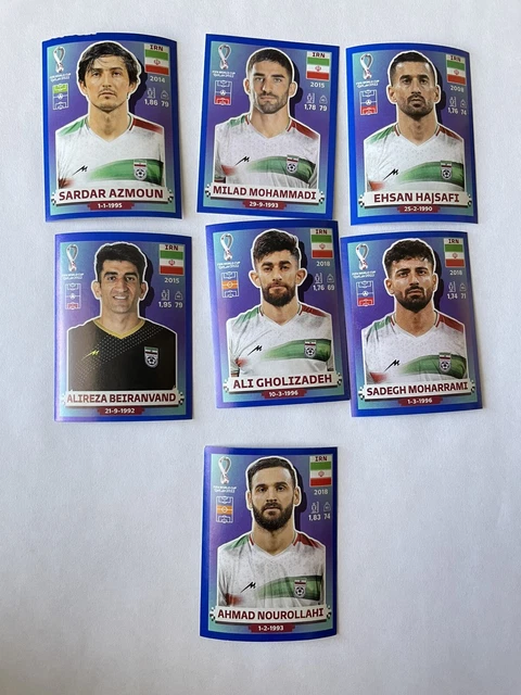 PANINI FIFA WORLD Cup Qatar 2022 BLUE Border Parallel Stickers IRN 7 £8 ...