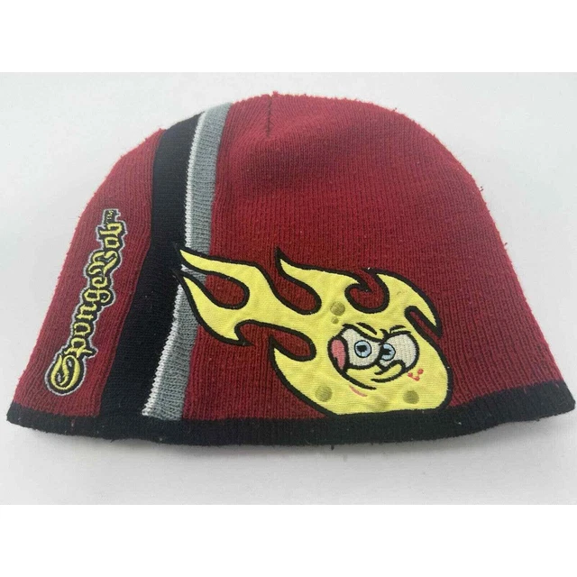 NICKELODEON SPONGEBOB SQUAREPANTS Beanie Hat Winter Cap Youth Boys Red ...