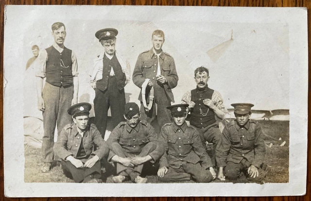 BORDER REGIMENT ? CAMP Pre WW1 ARMY SOLDIERS c1910 Postcard Photo EUR 5 ...