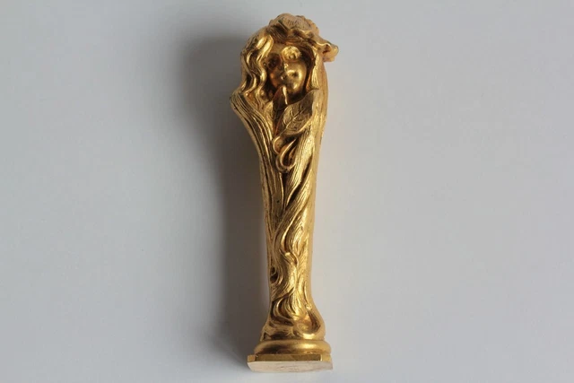 CHARLES KORSCHANN SCEAU bronze doré Femme Art Nouveau (63200) EUR 480 ...