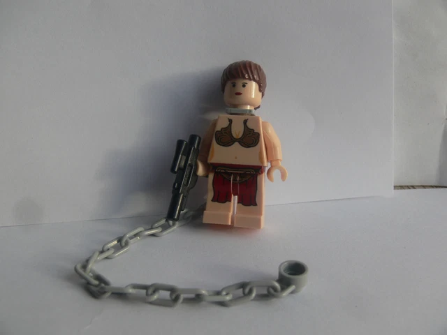 LEGO STAR WARS Minifigur Prinzessin Leia Slave+Halsband+Kette+Blaster ...
