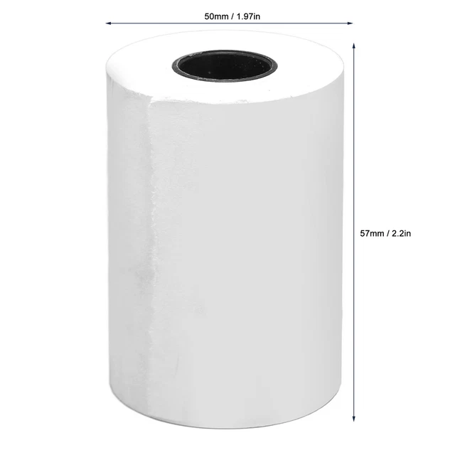 50 ROLLS THERMAL Paper Rolls 57mm To 50mm Receipt Paper(Without Tube ...