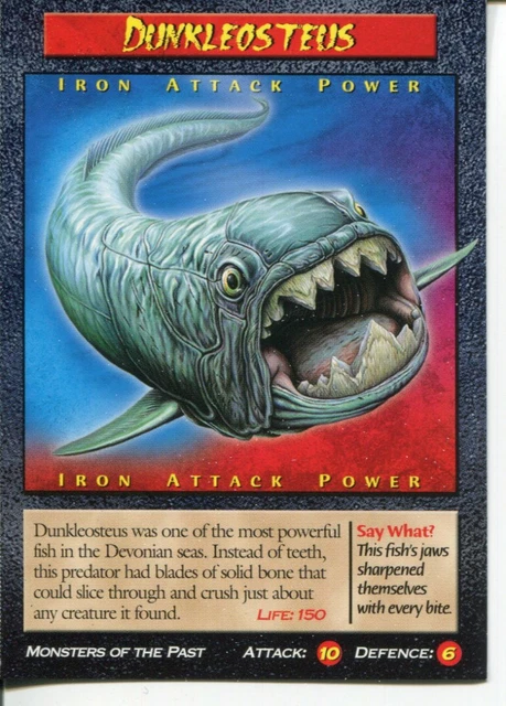 WEIRD N’ WILD Creatures Monsters of the Past Card # Dunkleosteus # 2006 ...