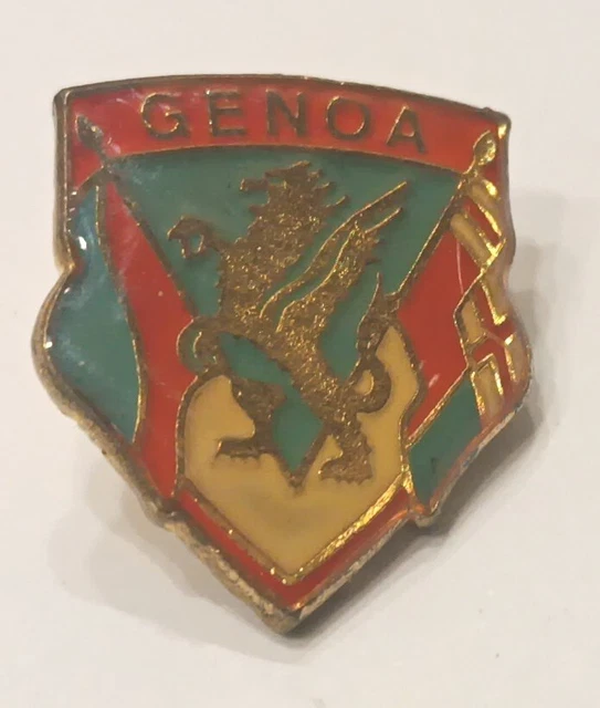 SPILLA PINS DISTINTIVO Stemma Simbolo Badge Logo Crest Club Genoa ...