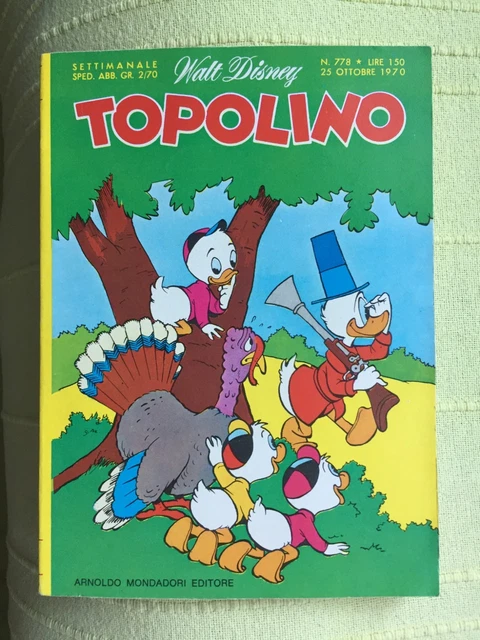 TOPOLINO N° 778 - 25 Ottobre 1970, Bollini+Inserto Cantastorie. Edicola ...