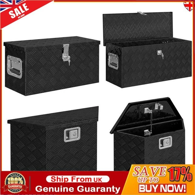 LARGE ALUMINIUM CHEQUER plate Storage/Tool Box Lockable Lid Trucks ...