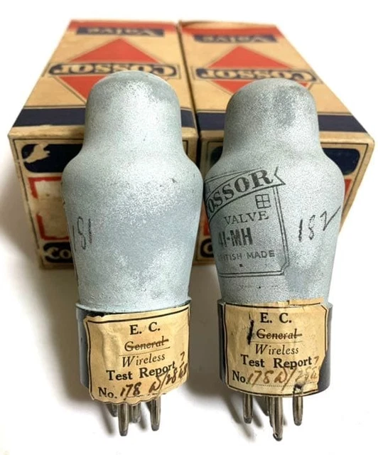 COSSOR 41-MH RARE Vacuum Tube 6J5 Range 4.3V GM 76-78 Unused Pair ...