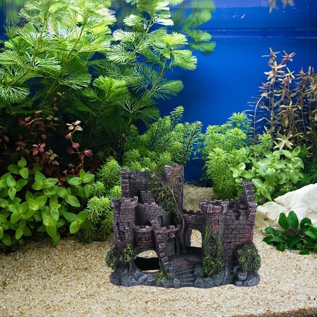 MAISON DE CACHETTE Poisson Château Paysager Aquarium Ornement Reptile ...