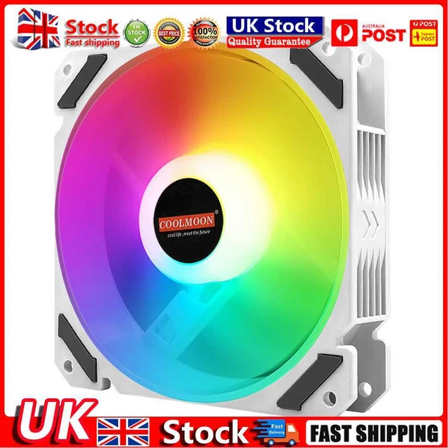 120MM PC CASE Fan Quiet 4 Pin PWM ARGB CPU Liquid Air Cooler Fan PC ...